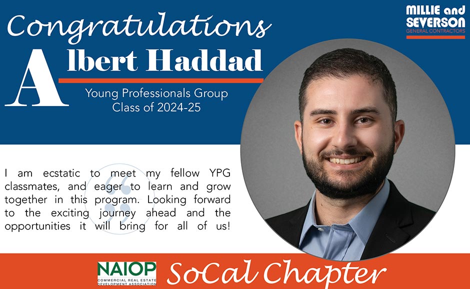 Albert Haddad Selected for NAIOP YPG - Millie and Severson